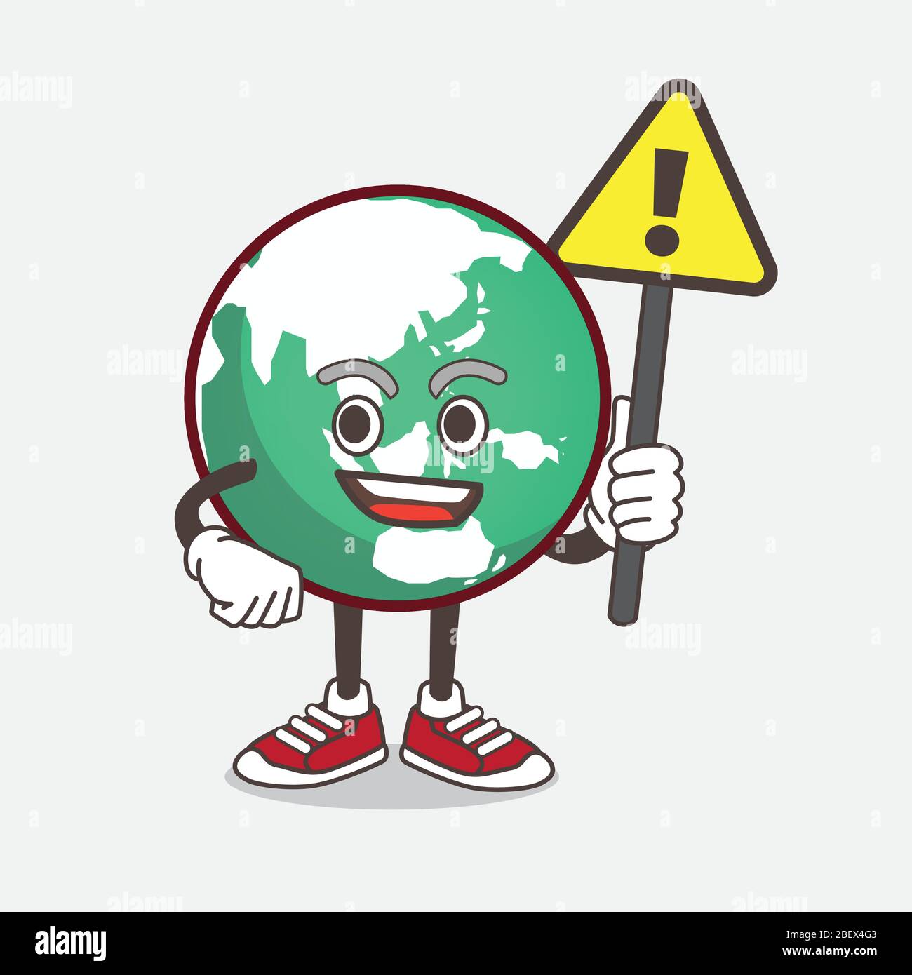 Earth Globe Vector Mascot Illustration Stock Vector Image & Art - Alamy