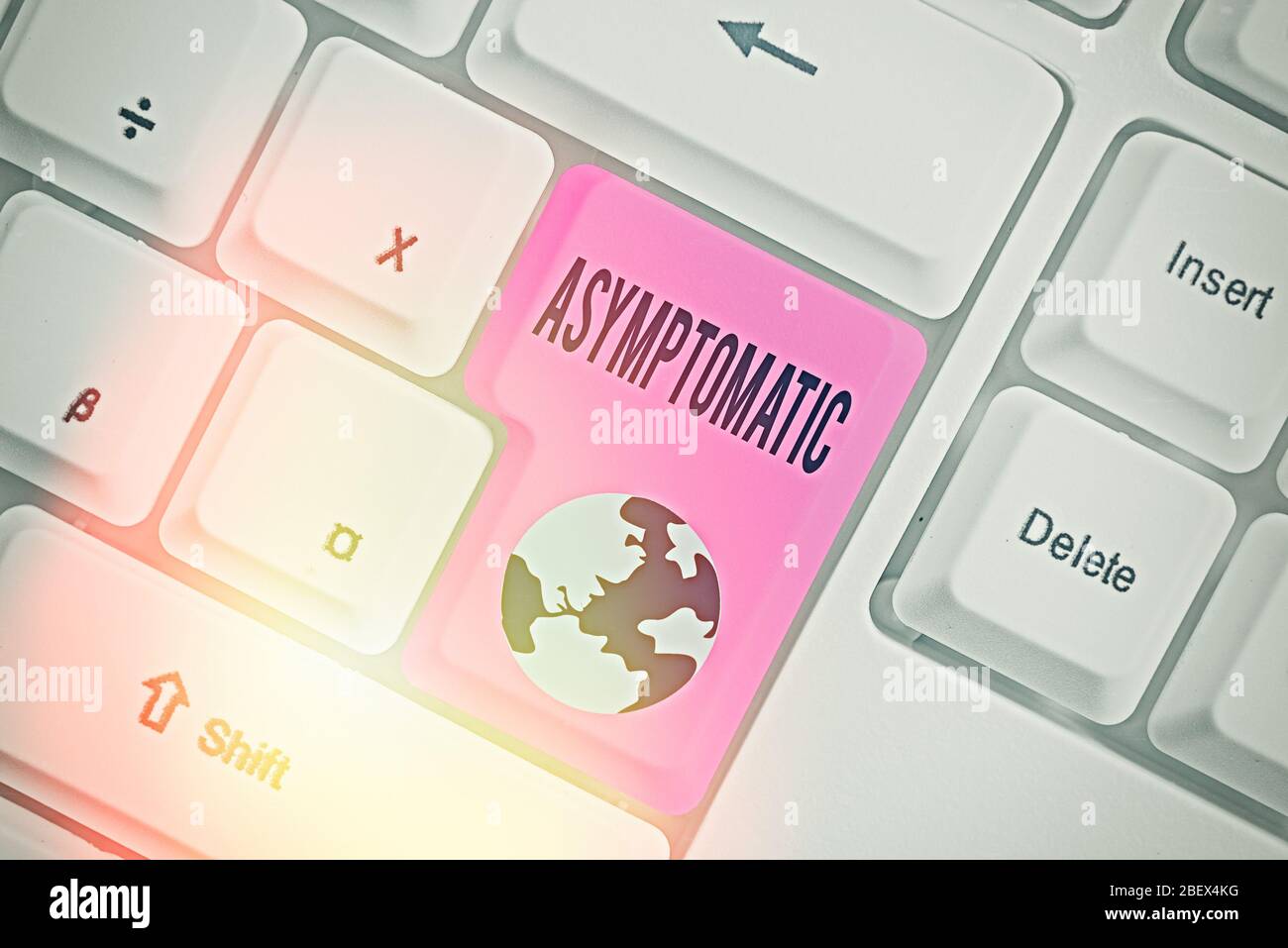 Writing note showing Asymptomatic. Business concept for a condition or ...