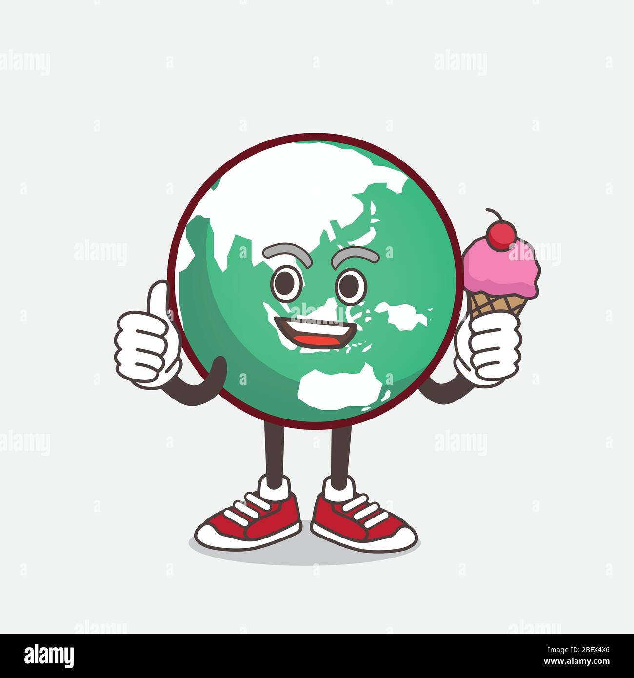Earth Globe Vector Mascot Illustration Stock Vector Image & Art - Alamy