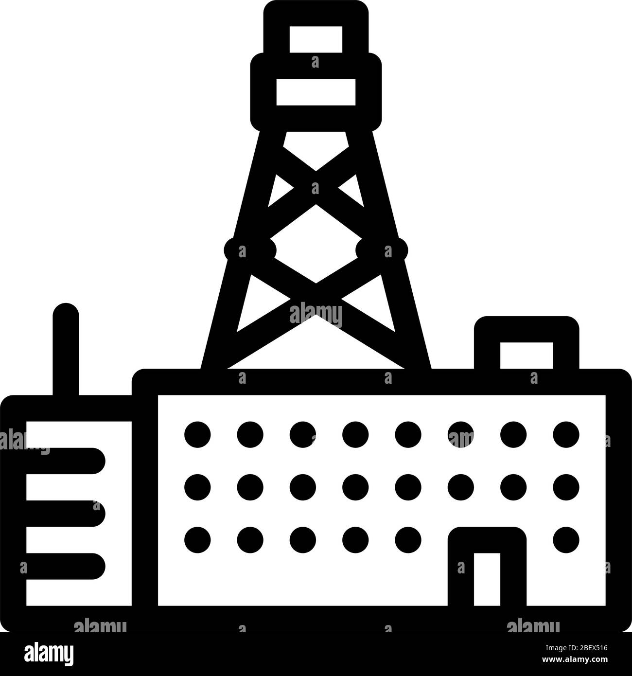 telephone connection station tower icon vector outline illustration ...