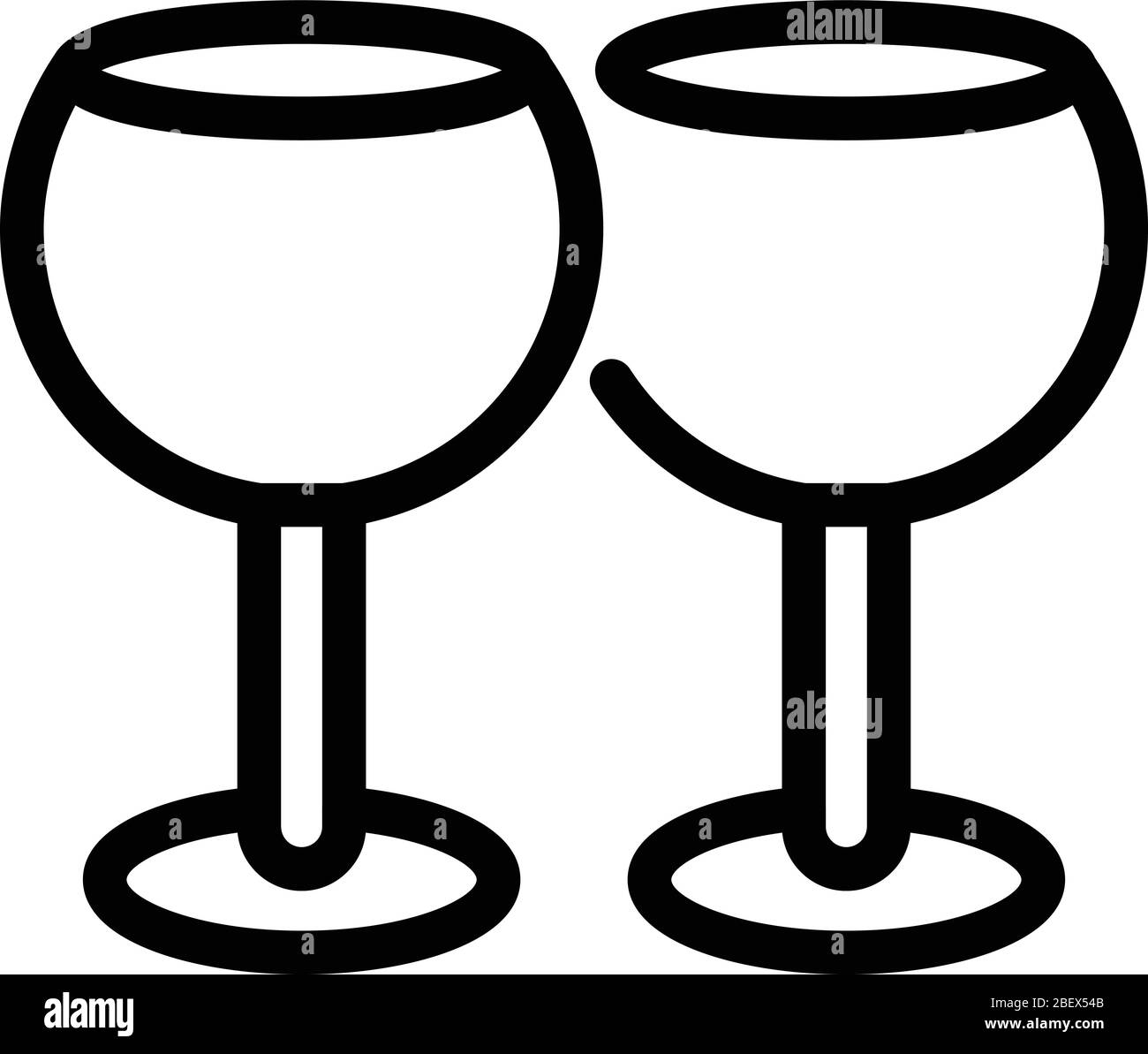 Two glassware icon, outline style Stock Vector Image & Art - Alamy