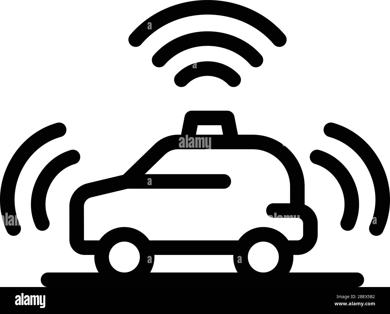 Smart car icon, outline style Stock Vector Image & Art - Alamy