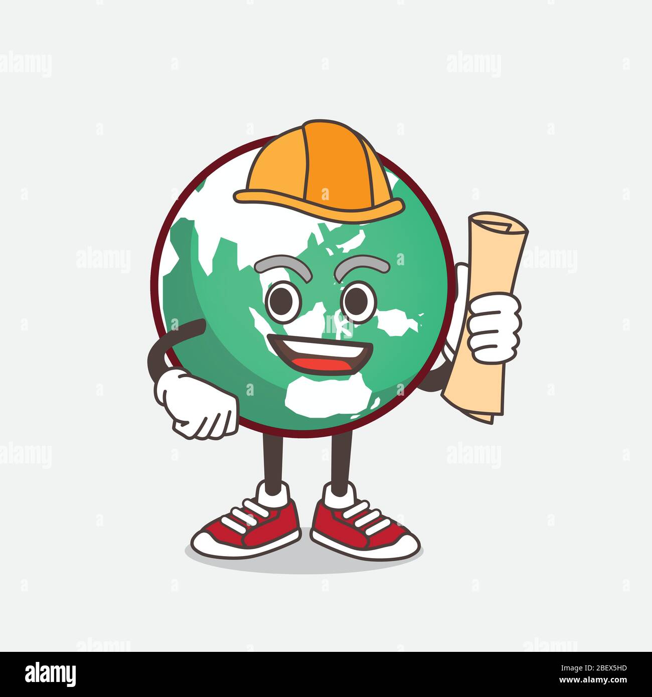 Earth Globe Vector Mascot Illustration Stock Vector Image & Art - Alamy