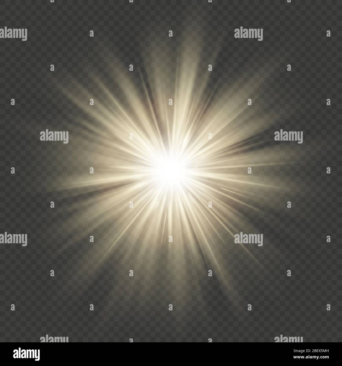 Warm glow star burst flare explosion transparent light effect. EPS 10 ...