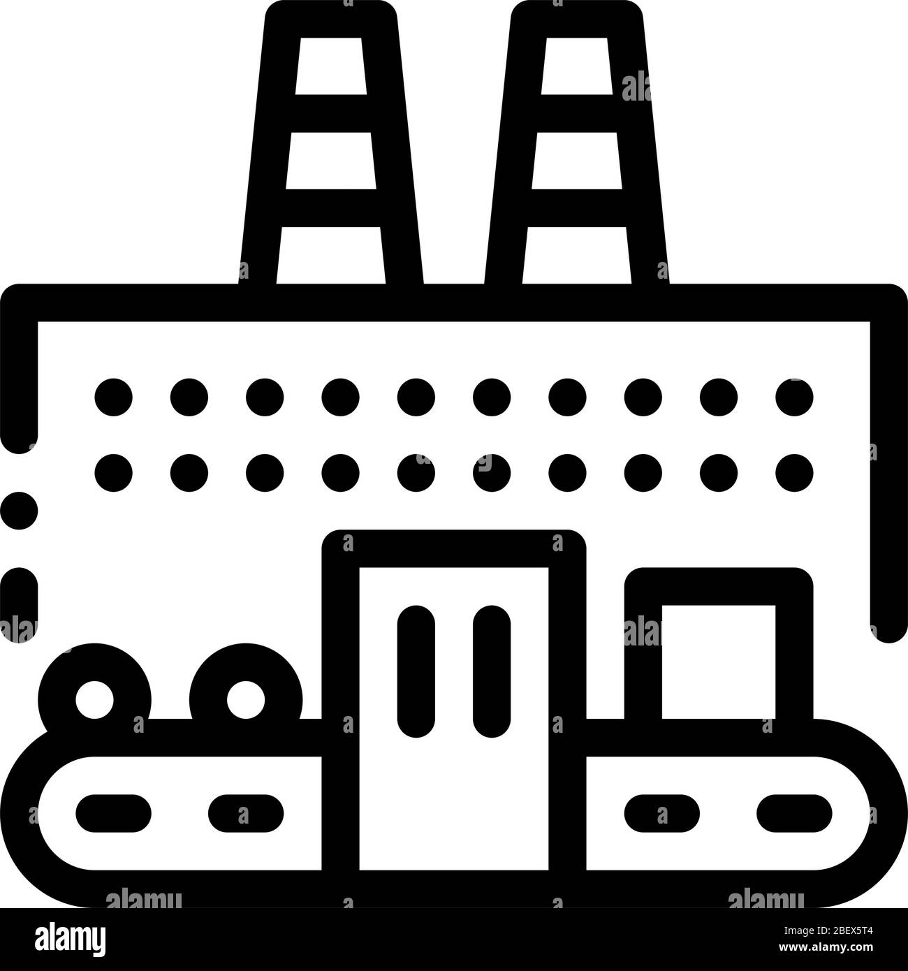 thermal power plant icon vector outline illustration Stock Vector Image ...