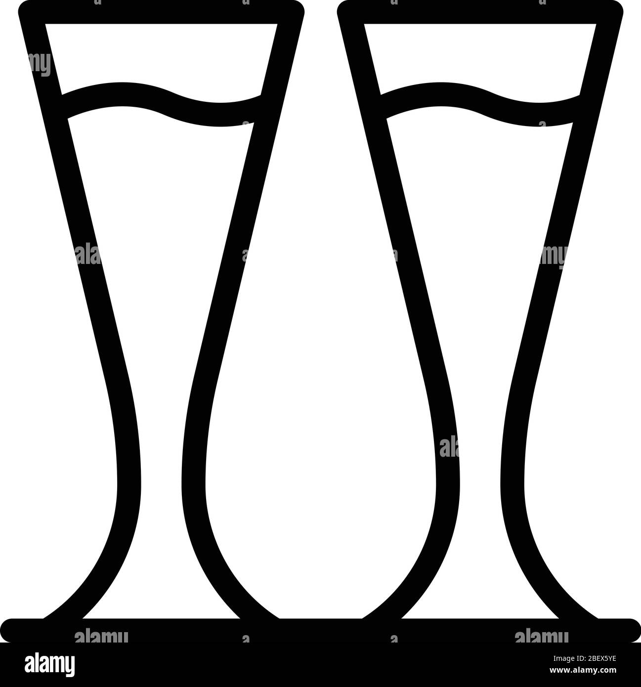 Pilsner glasses icon, outline style Stock Vector Image & Art - Alamy