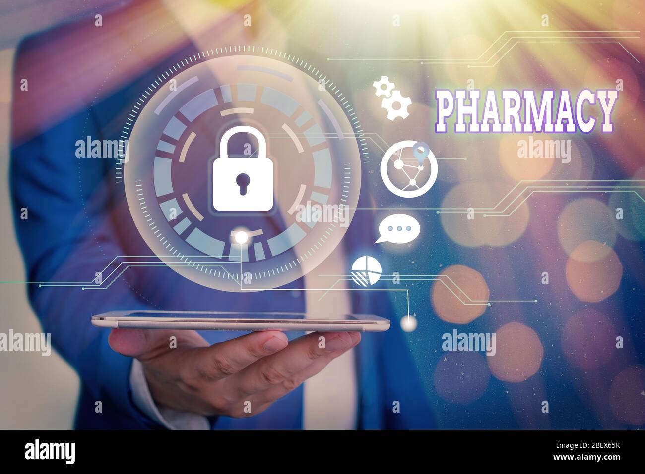 Text sign showing Pharmacy. Business photo showcasing shop or hospital ...