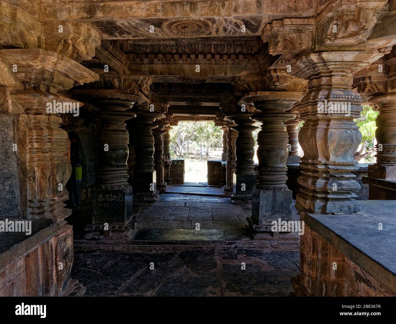 The pillars of the open main hall are lathe turned Stock Photo - Alamy