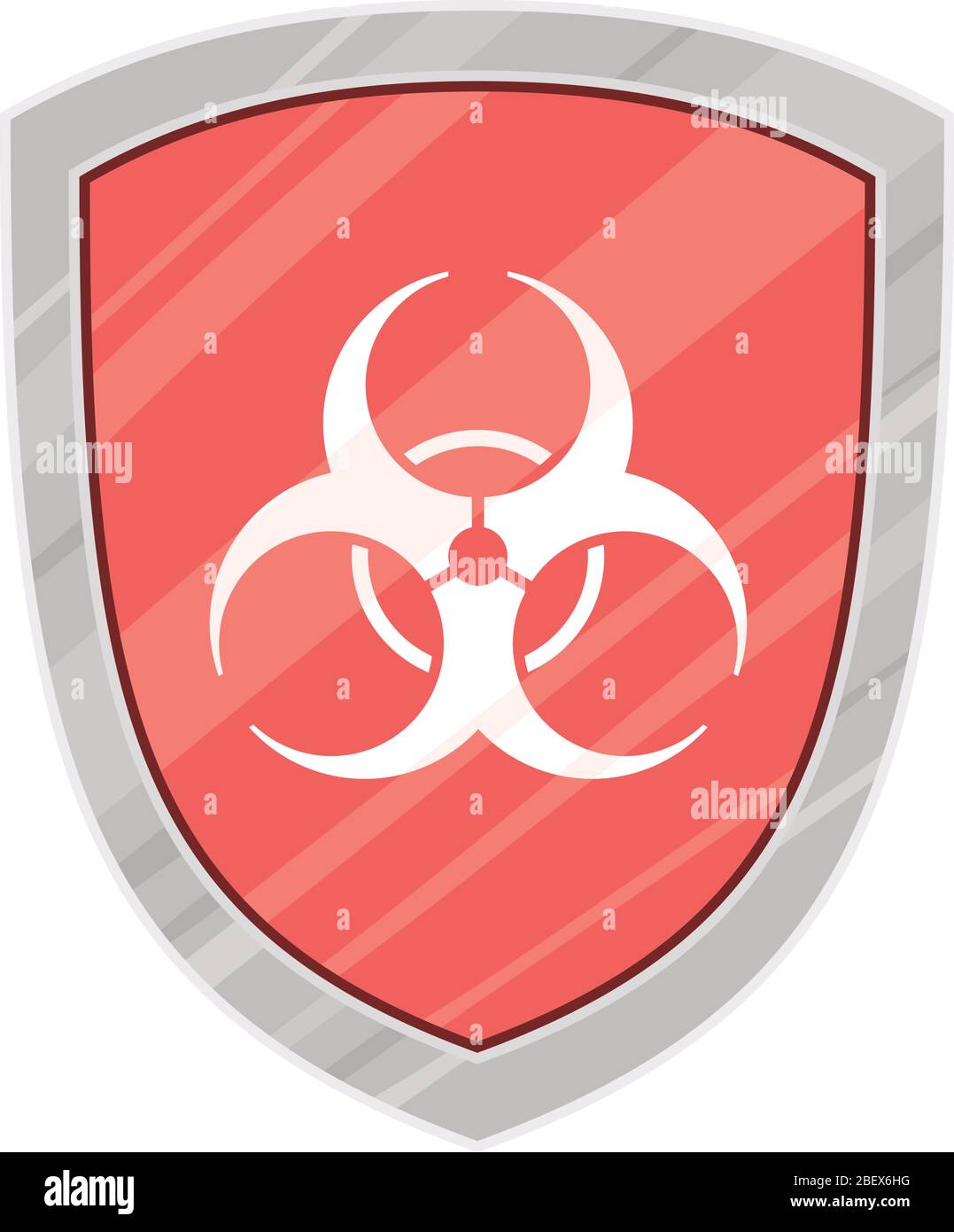 Hazard inside shield vector design Stock Vector Image & Art - Alamy