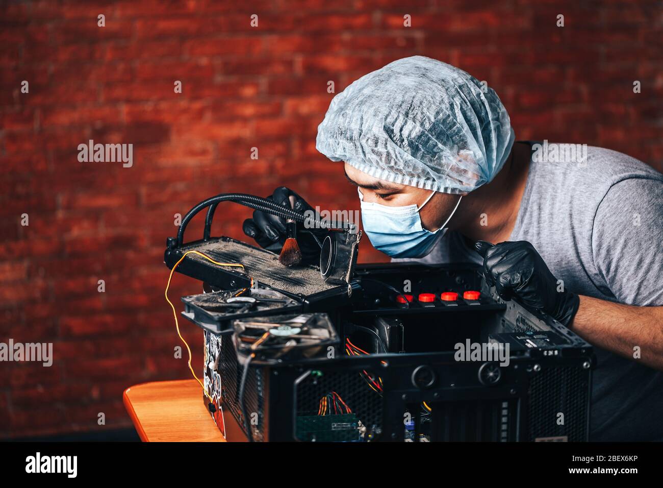 Computer cleaning and repair Stock Photo - Alamy
