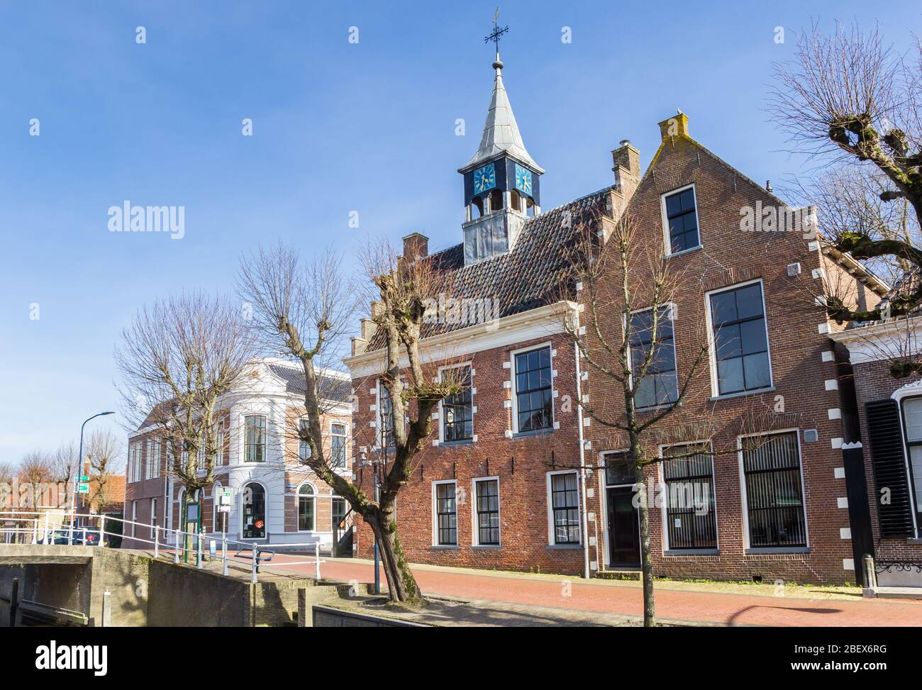 Historic town hall at the canal in Balk, Netherlands Stock Photo - Alamy
