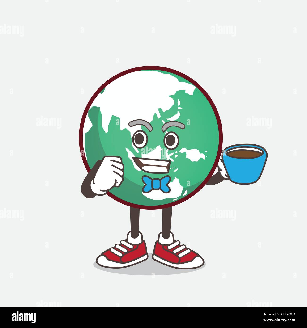 Earth Globe Vector Mascot Illustration Stock Vector Image & Art - Alamy