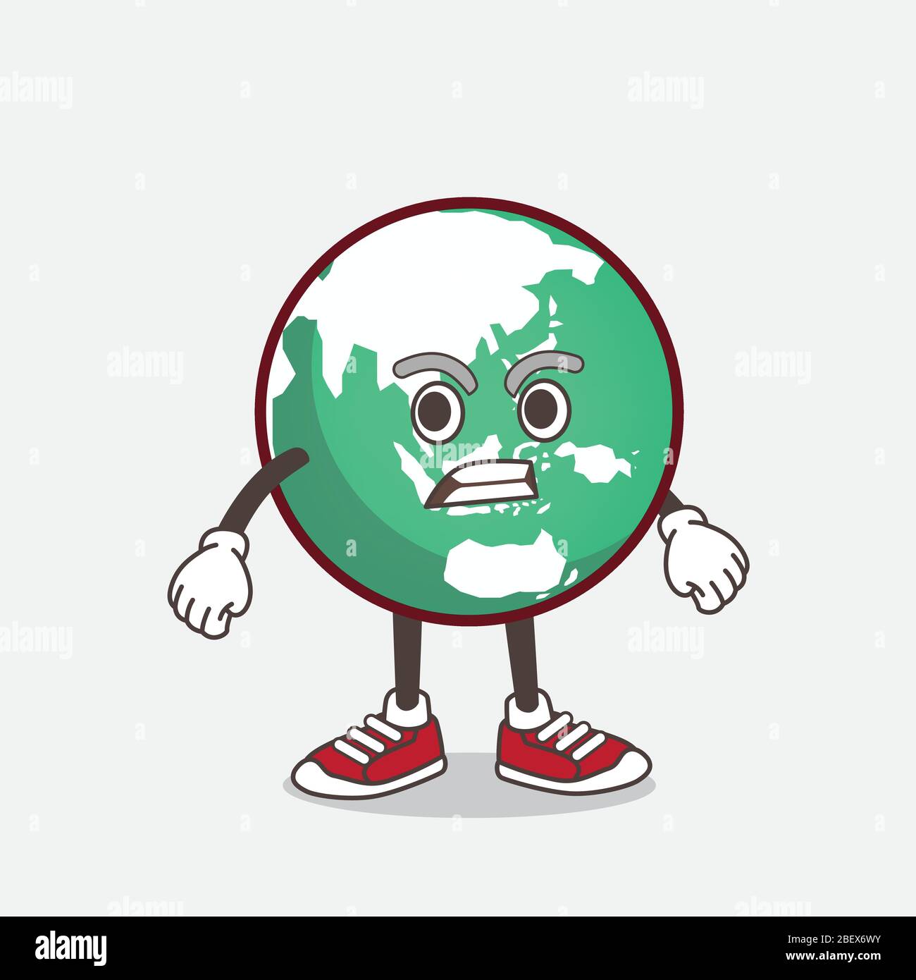 Earth Globe Vector Mascot Illustration Stock Vector Image & Art - Alamy