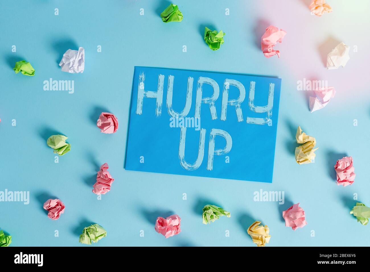 Conceptual hand writing showing Hurry Up. Concept meaning asking ...