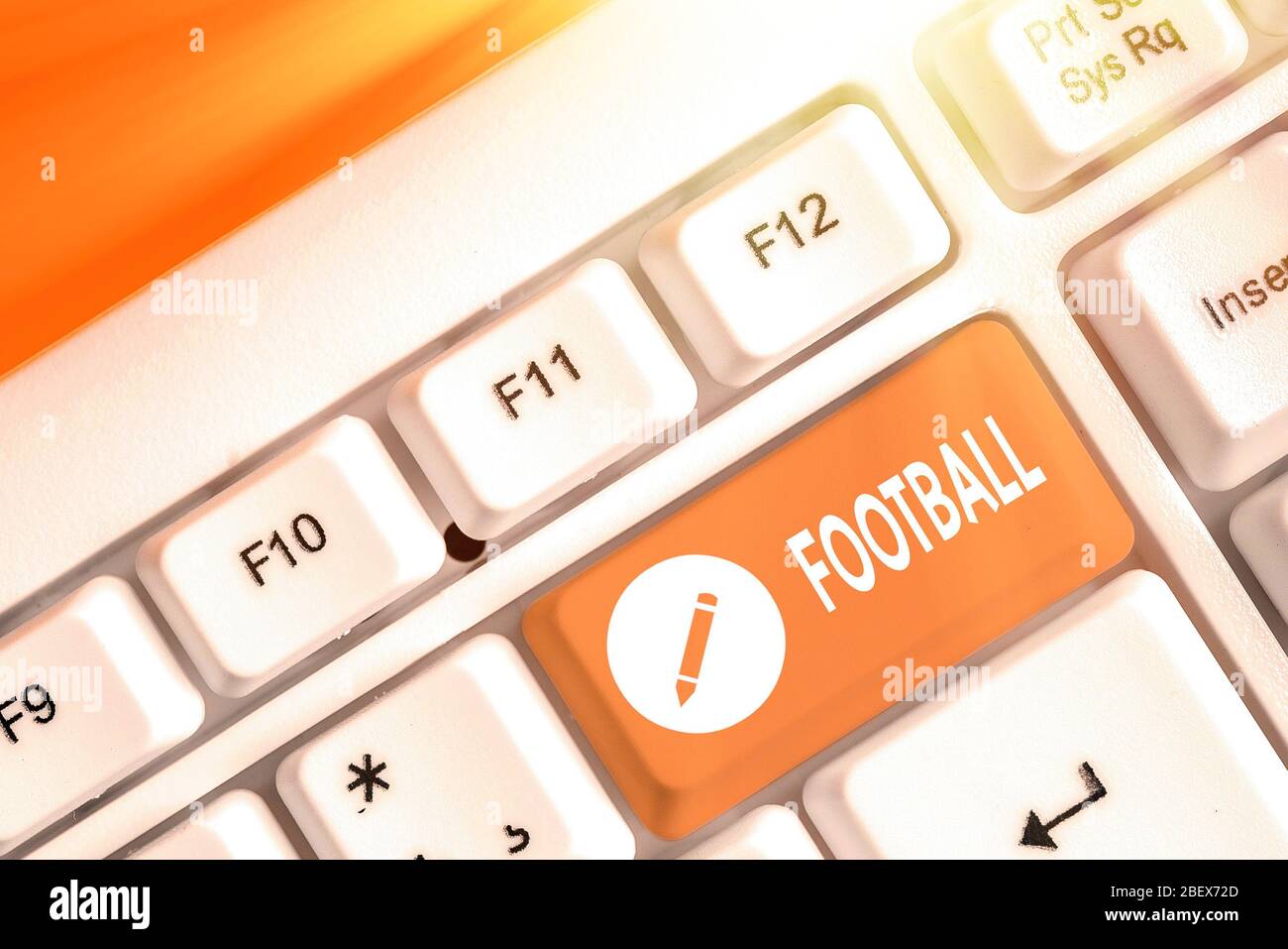 Handwriting text Football. Conceptual photo any of various forms of ...