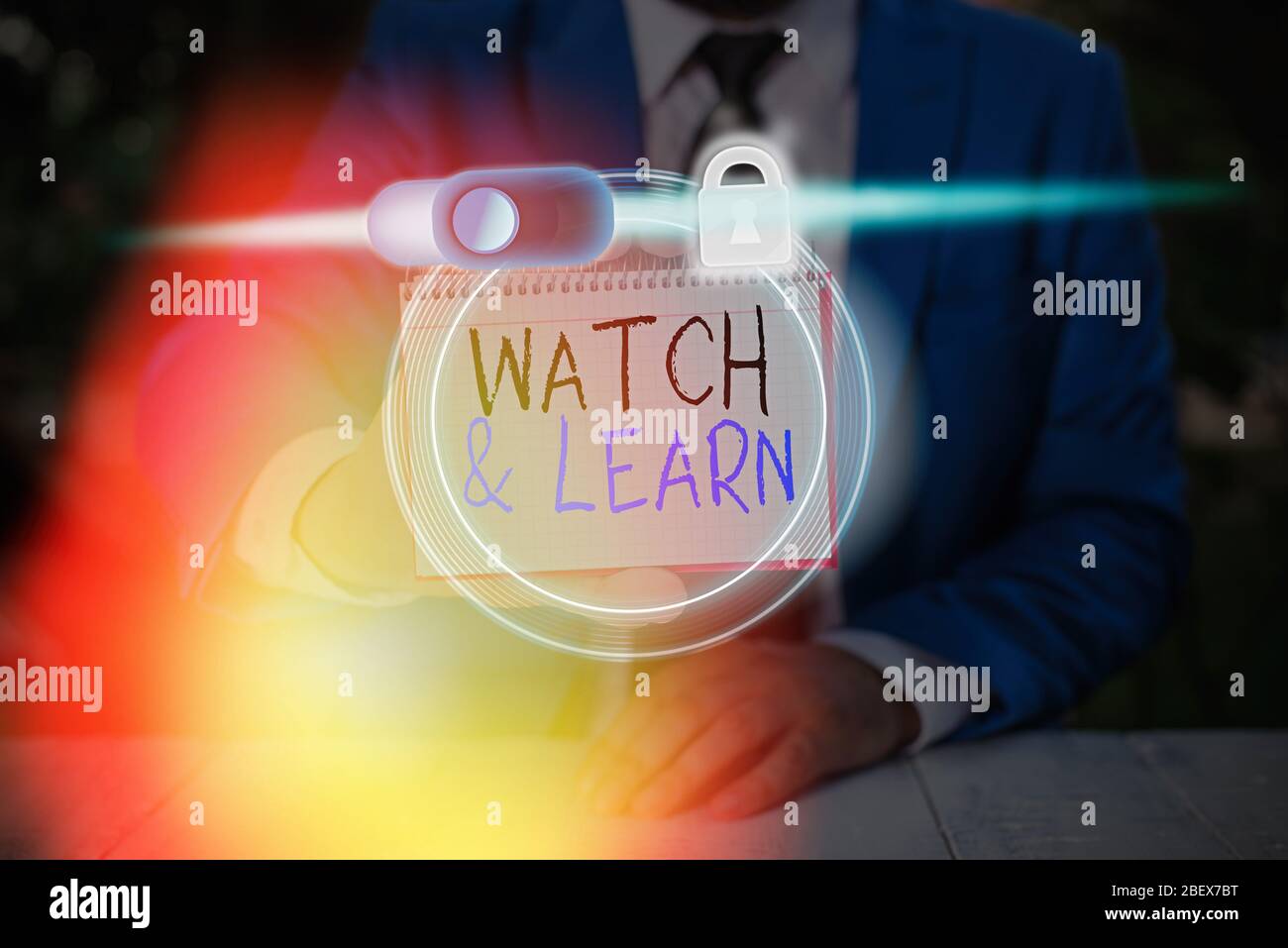 Text sign showing Watch And Learn. Business photo showcasing ...