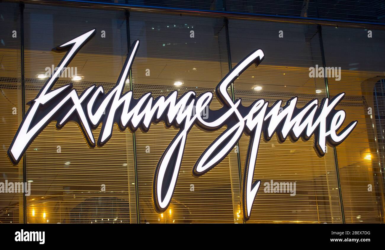 Exterior of the new Hong Kong Stock Exchange, Exchange Square, Hong ...