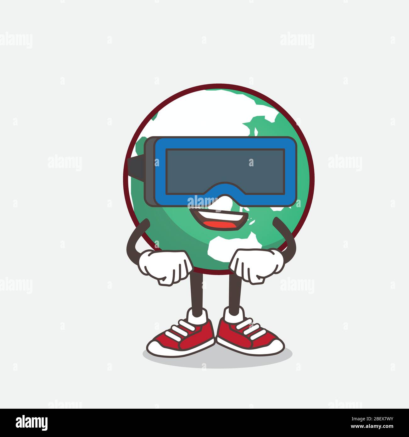 Earth Globe Vector Mascot Illustration Stock Vector Image & Art - Alamy