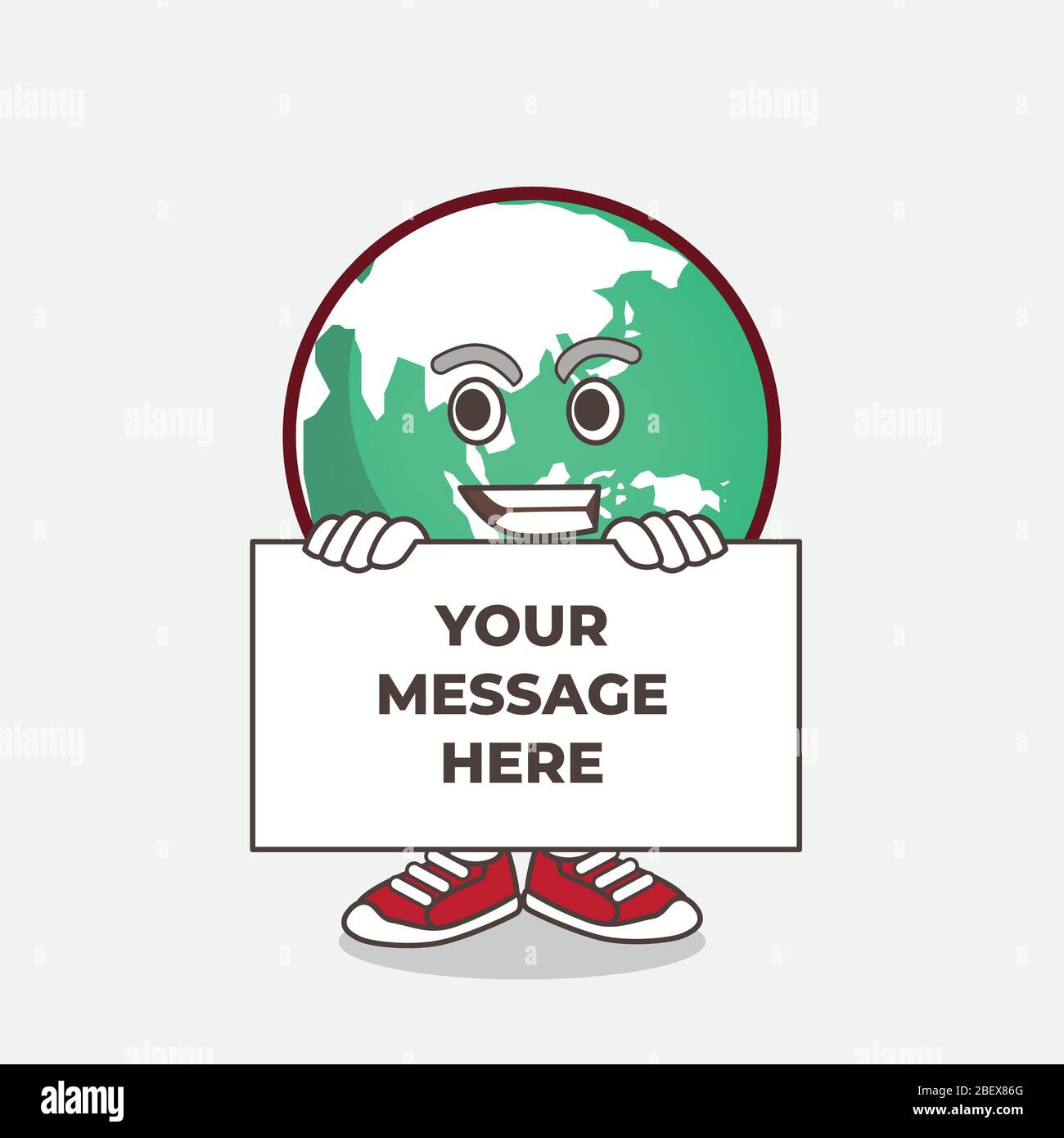 Earth Globe Vector Mascot Illustration Stock Vector Image & Art - Alamy