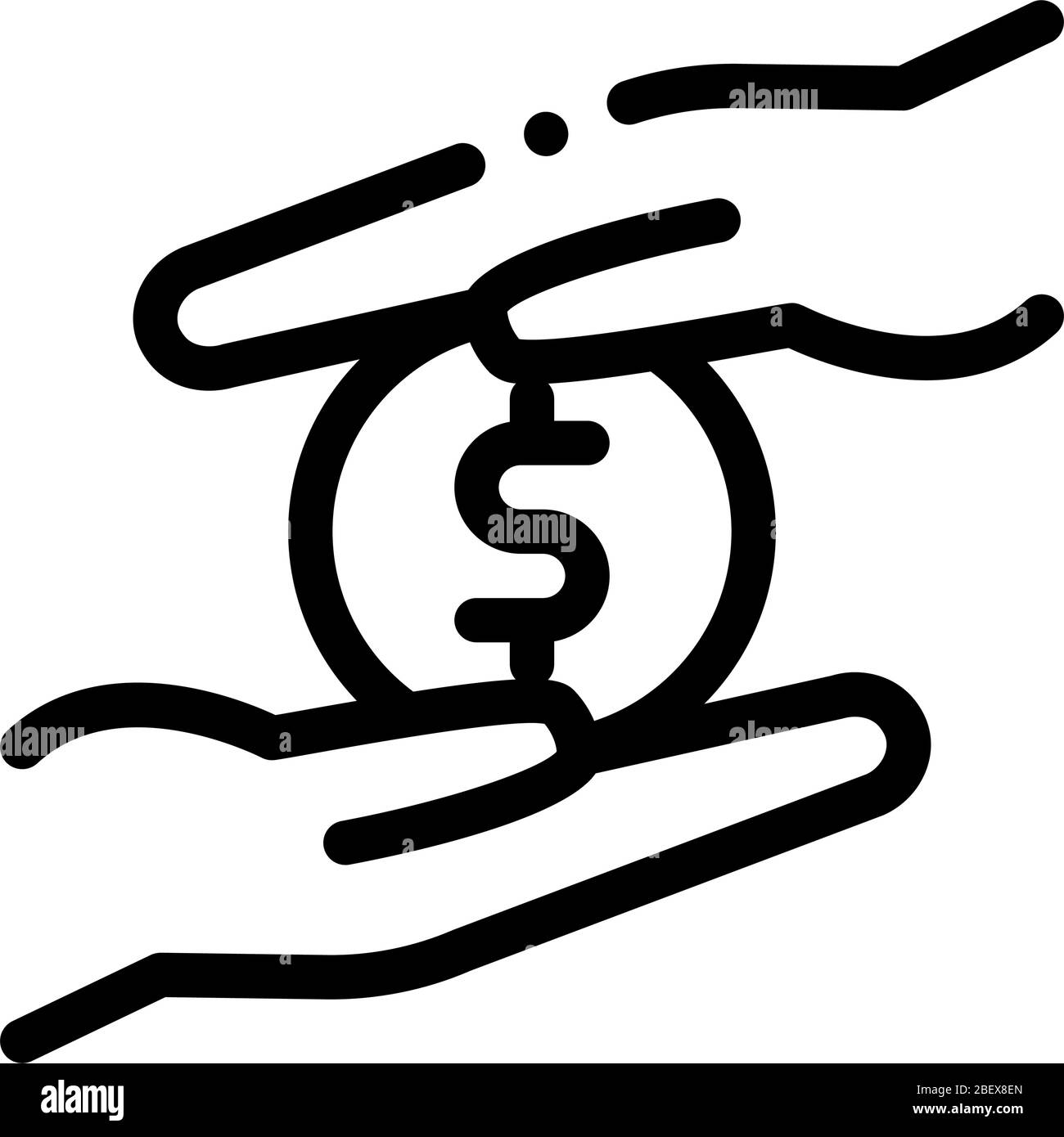 personal control over money icon vector outline illustration Stock ...