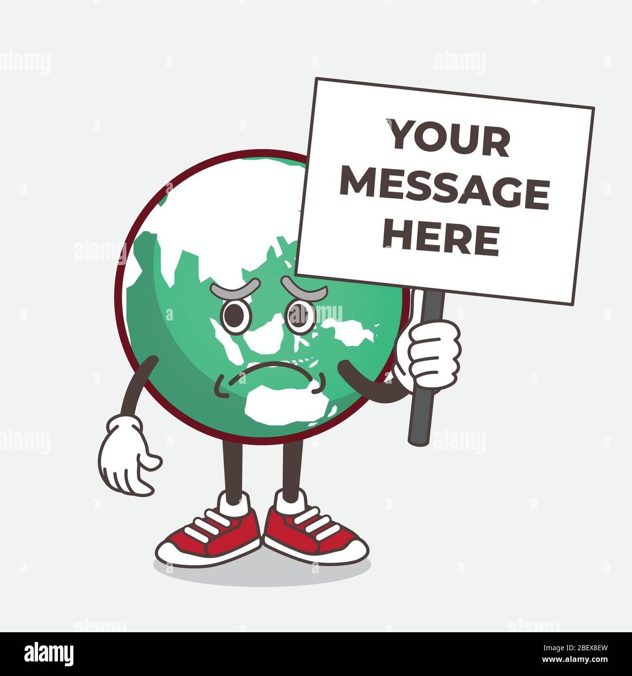 Earth Globe Vector Mascot Illustration Stock Vector Image & Art - Alamy