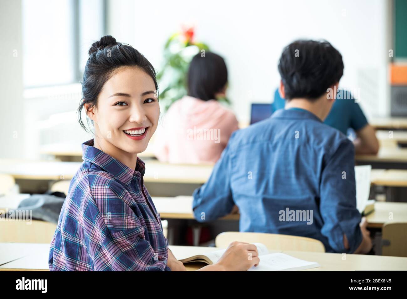 College students' classroom in class Stock Photo - Alamy