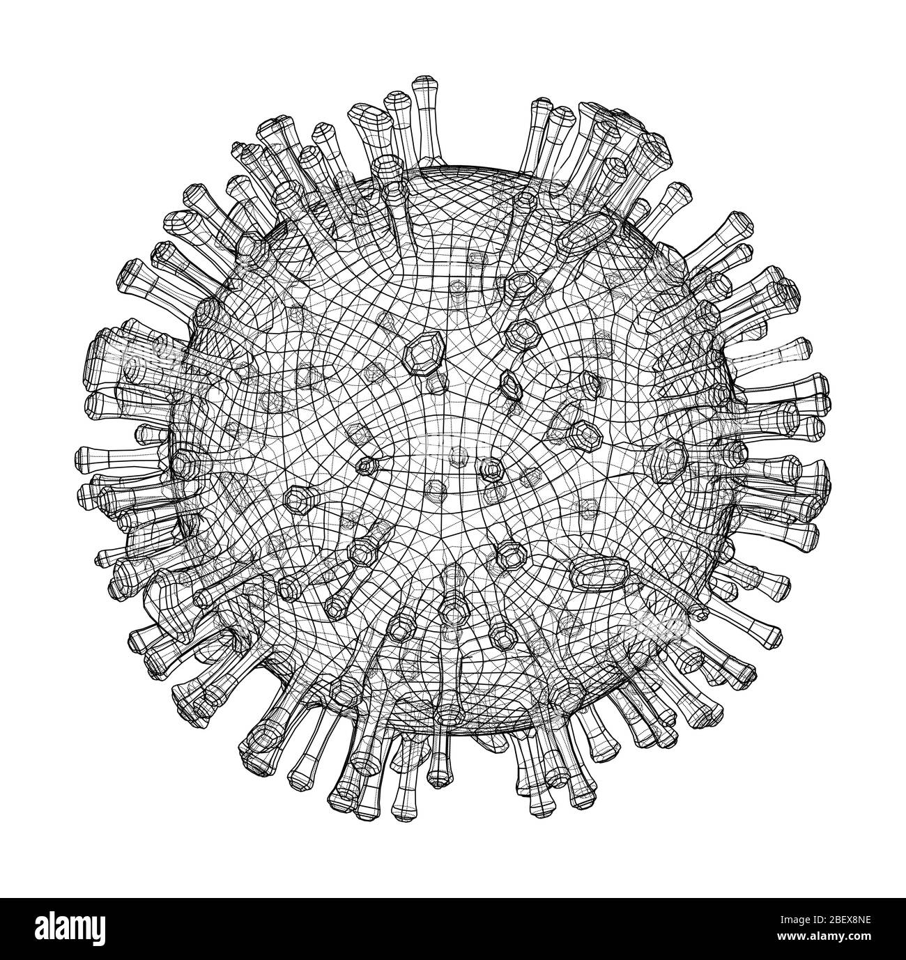 Vector wire-frame model of a virus Stock Vector Image & Art - Alamy
