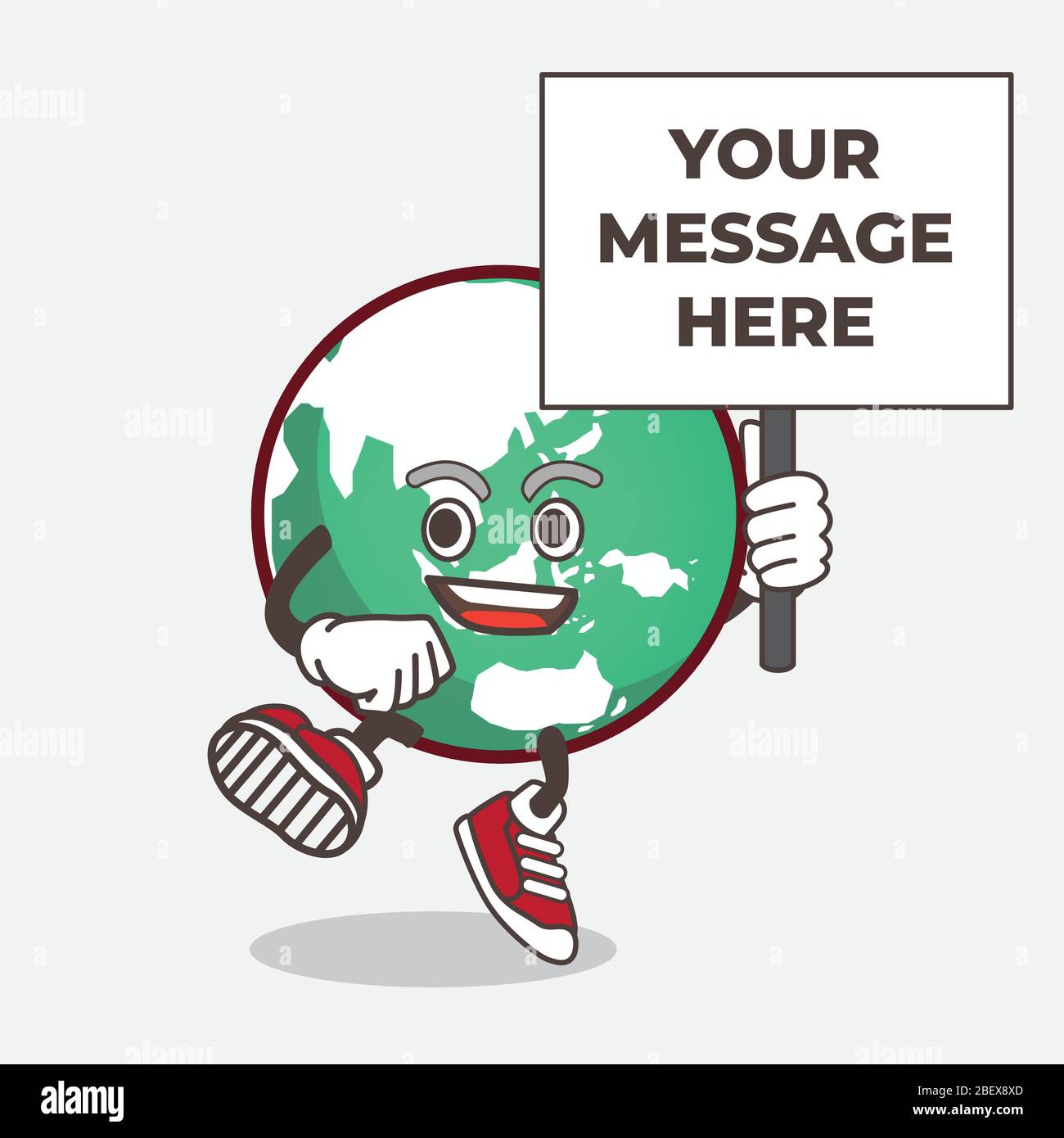 Earth Globe Vector Mascot Illustration Stock Vector Image & Art - Alamy