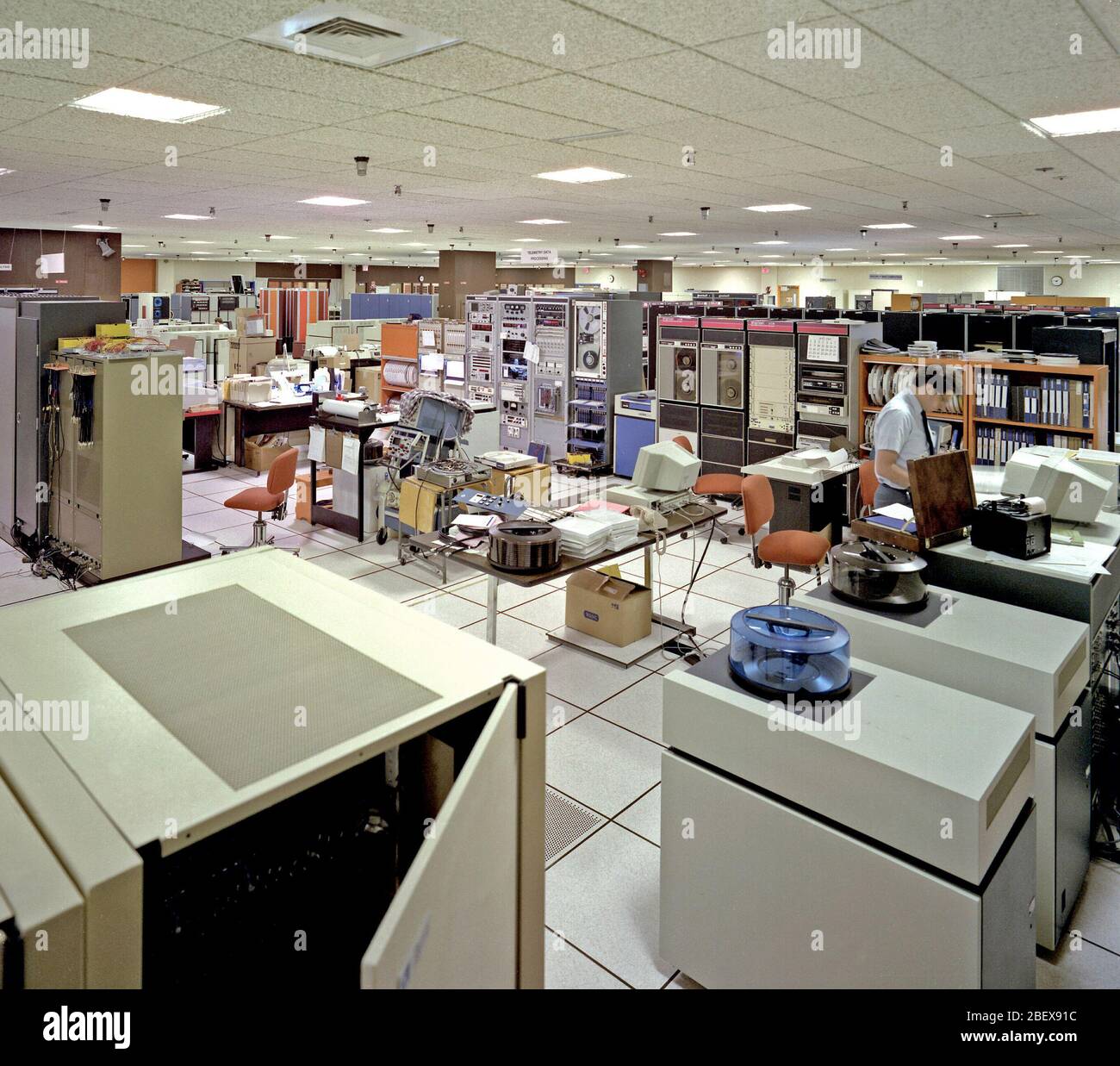 Elevated shot for computer room in research analysis center RAC ...