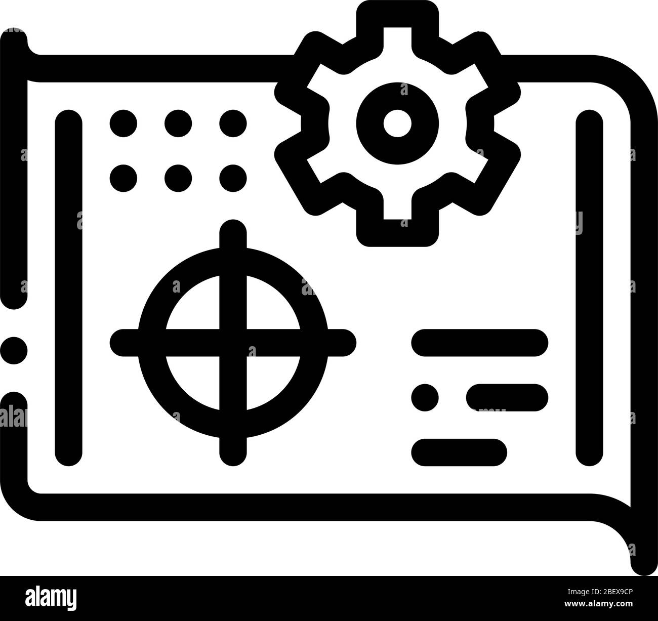 target selection icon vector outline illustration Stock Vector Image ...