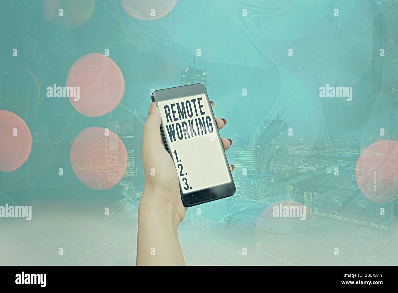 Conceptual hand writing showing Remote Working. Concept meaning style ...