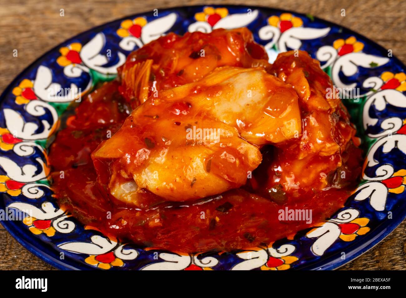 Georgian traditional Chahohbili with chicken Stock Photo - Alamy