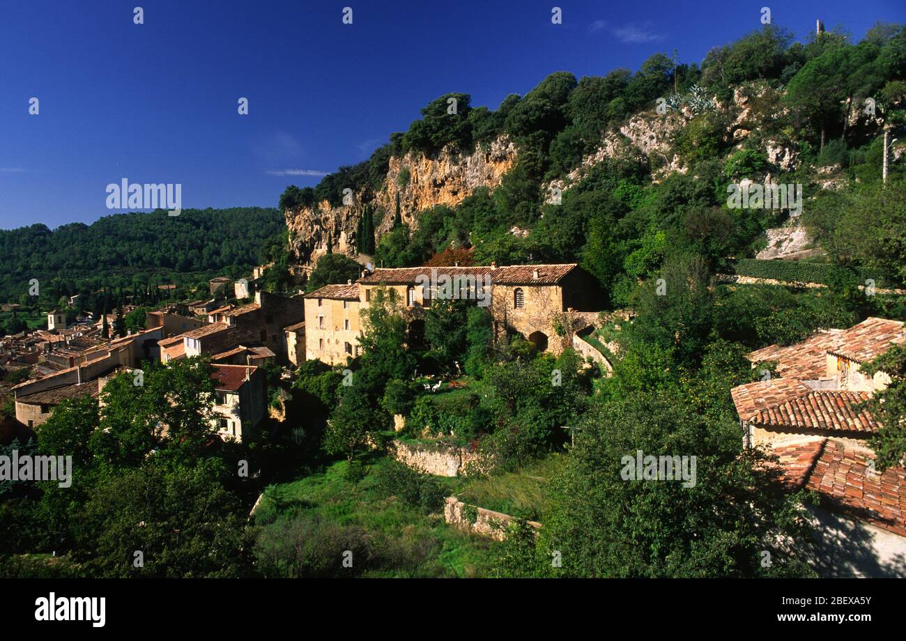 Cotignac village in Provence Stock Photo - Alamy