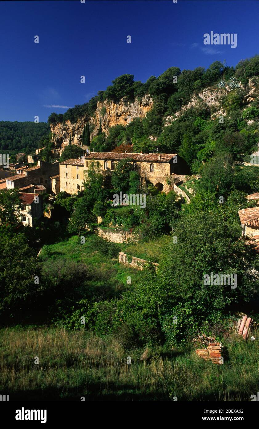 Cotignac village in Provence Stock Photo - Alamy