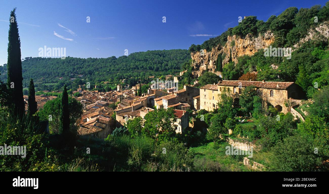 Cotignac village in Provence Stock Photo - Alamy