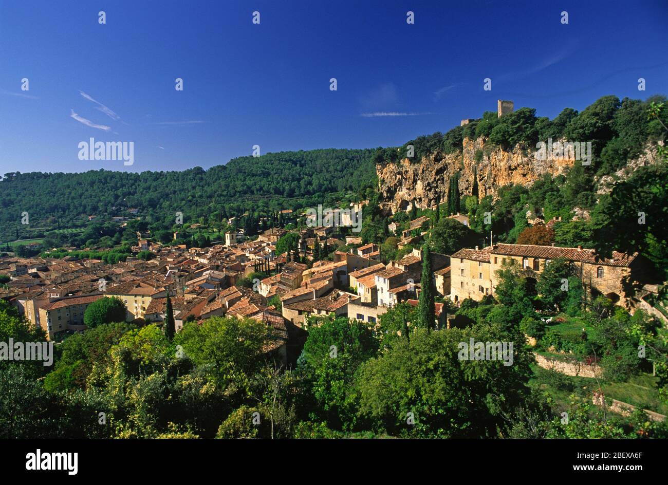 Cotignac village in Provence Stock Photo - Alamy
