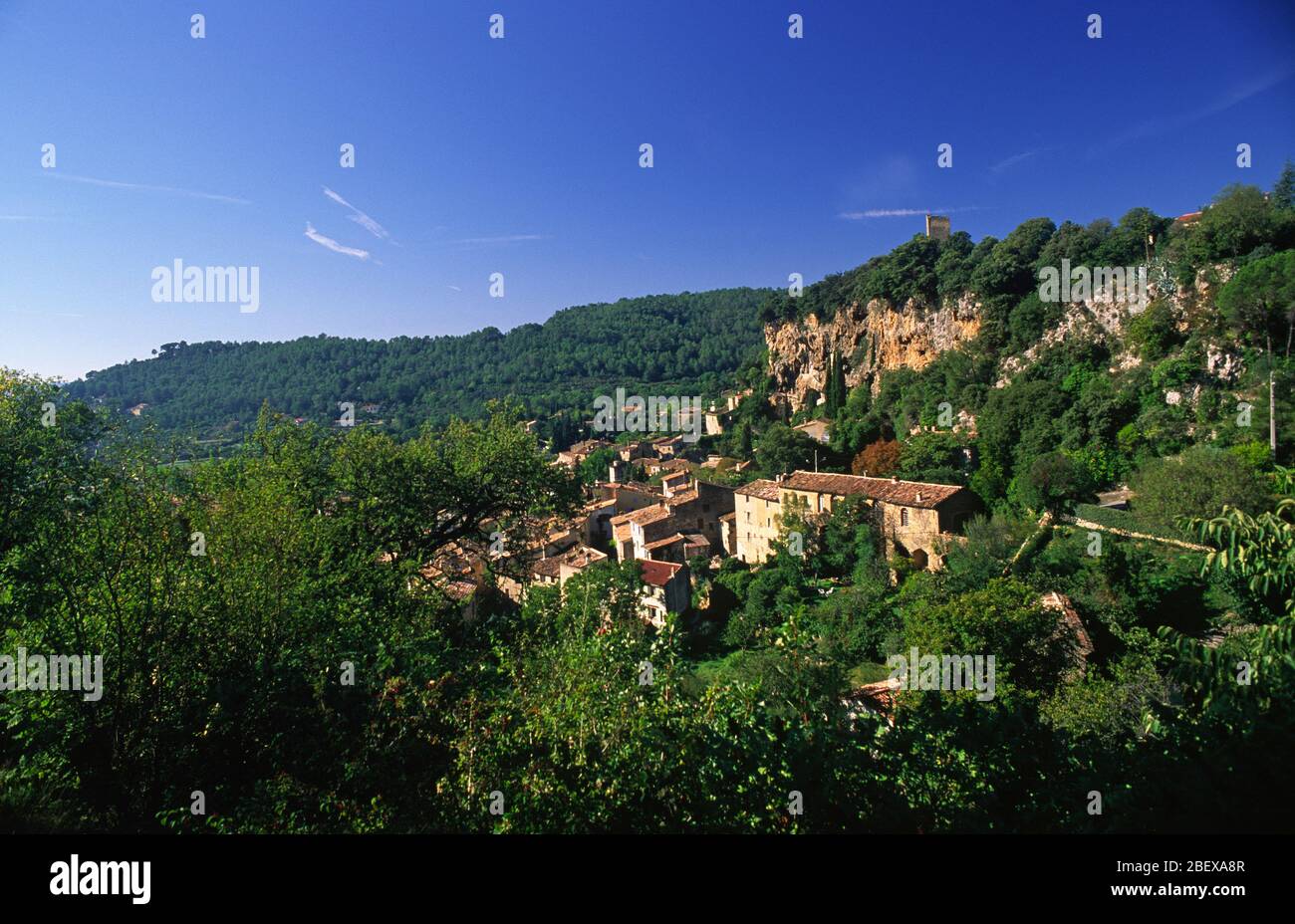 Cotignac village in Provence Stock Photo - Alamy