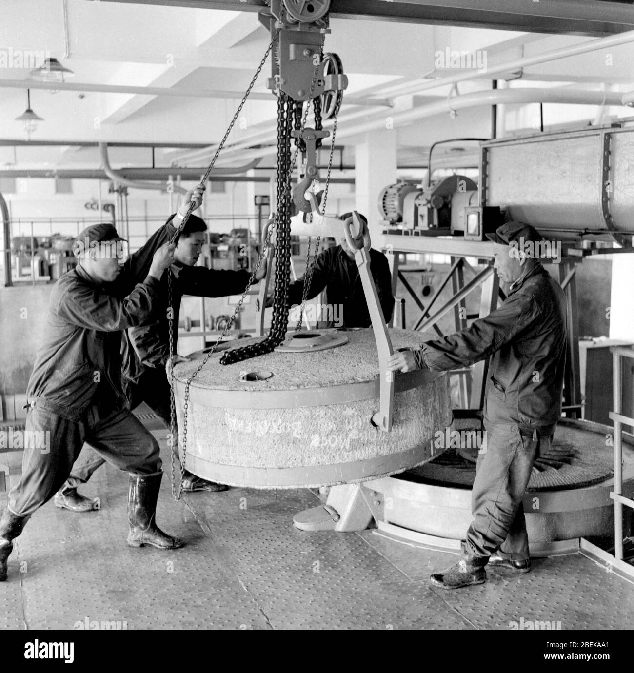 Installing stone Black and White Stock Photos & Images - Alamy