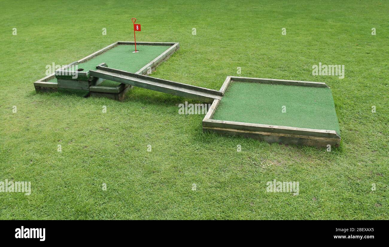 A Play Obstacle on a Fun Crazy Golf Course Stock Photo - Alamy