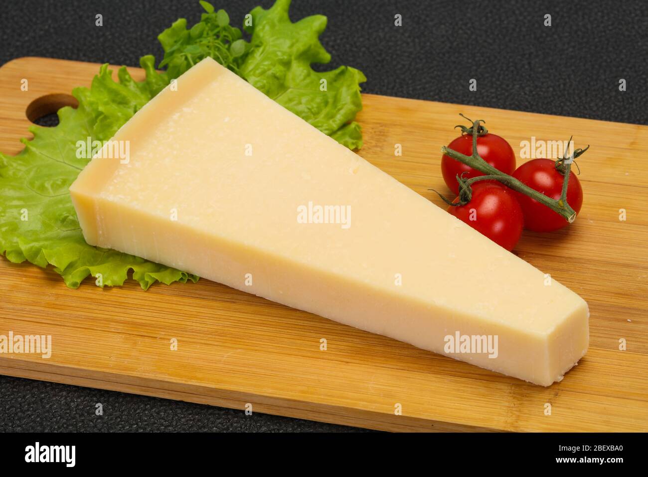 Italian traditional parmesan cheese triangle served salad Stock Photo ...