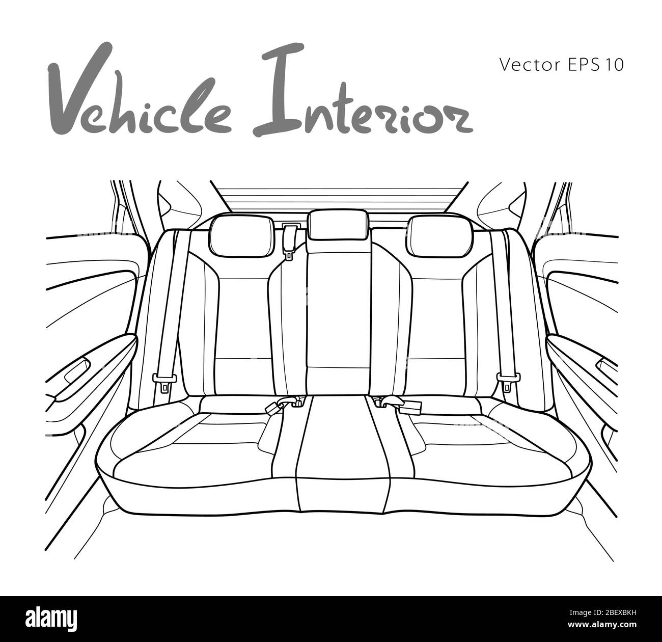 Machine inside. Interior of the vehicle. Vector Stock Vector Image ...