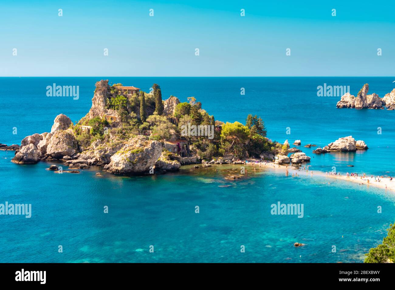 Amazing view of the most beautiful beach in Sicily - Isola Bella, a ...