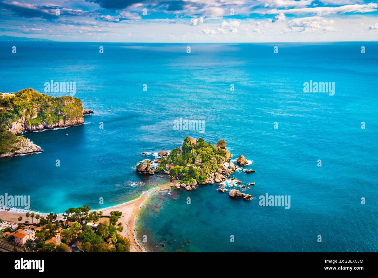 Amazing view of the most beautiful beach in Sicily - Isola Bella, a ...