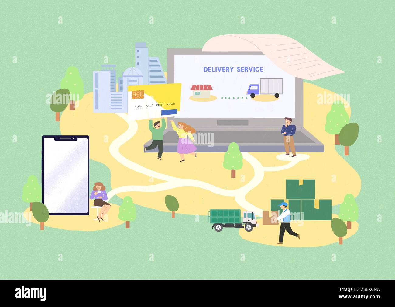 Documents delivery Stock Vector Images - Alamy