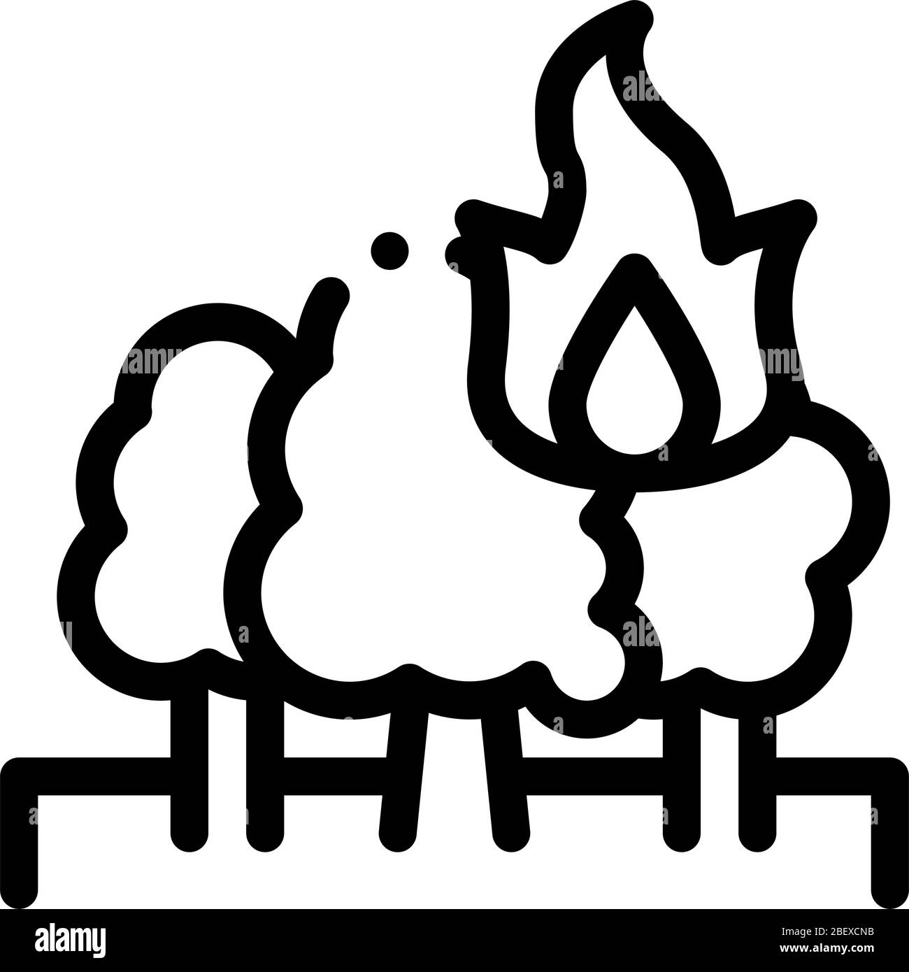 wildfire icon vector outline illustration Stock Vector Image & Art - Alamy
