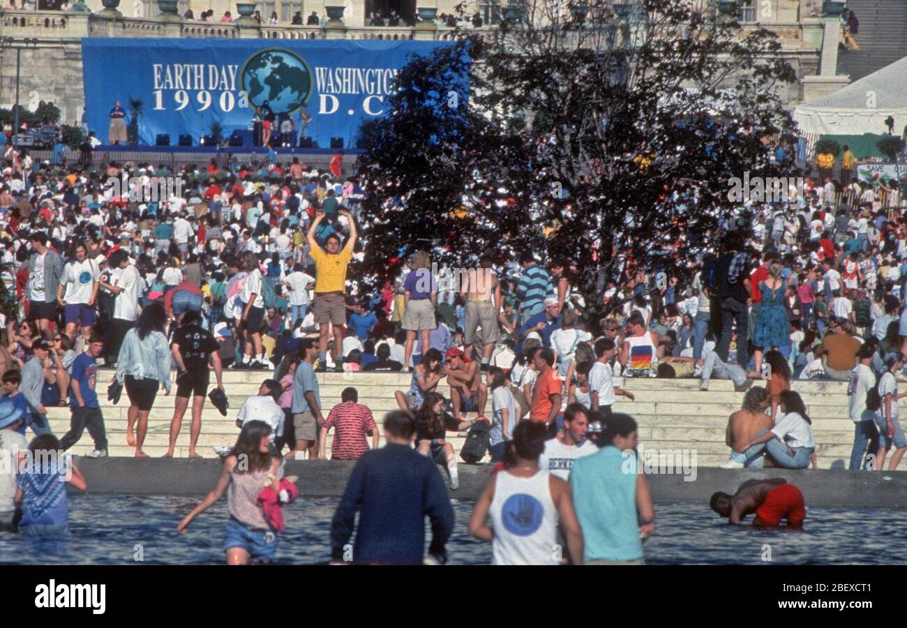 1990 - Washington D.C. Earth Day celebration Stock Photo - Alamy