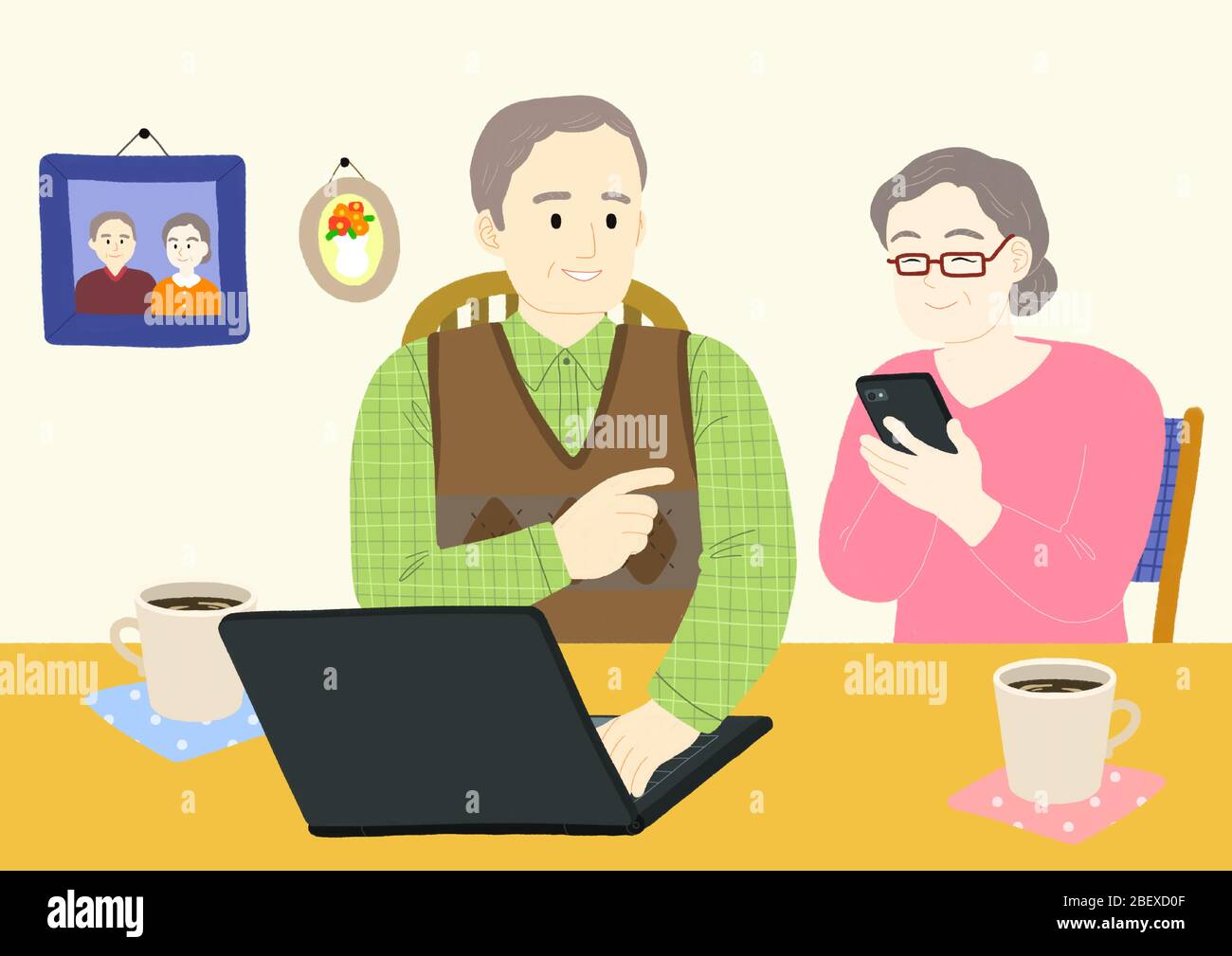 OPAL Generation, Old People with Active Life concept illustration 005 ...