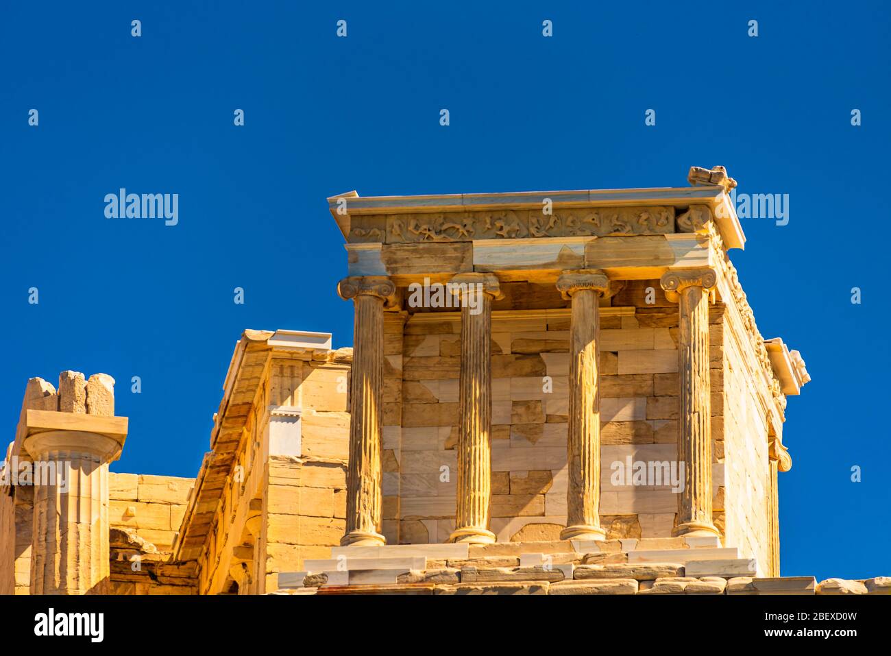 Detailed view of the Parthenon in the Greek Acropolis, Athens Stock ...