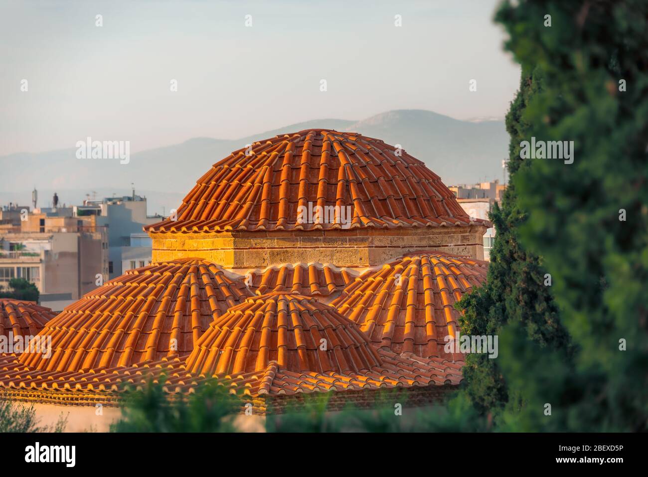 Beautiful domes in the Archeological park of Athens, Greece Stock Photo ...