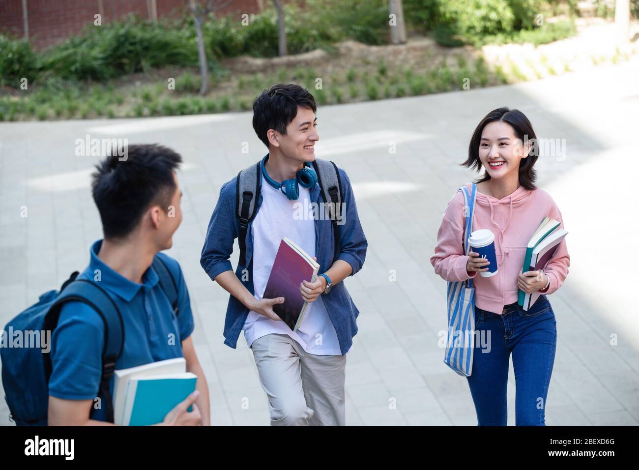After the class of college students on campus Stock Photo - Alamy